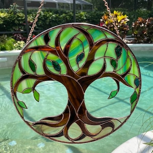 Tree of Life 2 Stained Glass Pattern PDF Digital File | Stained Glass ...