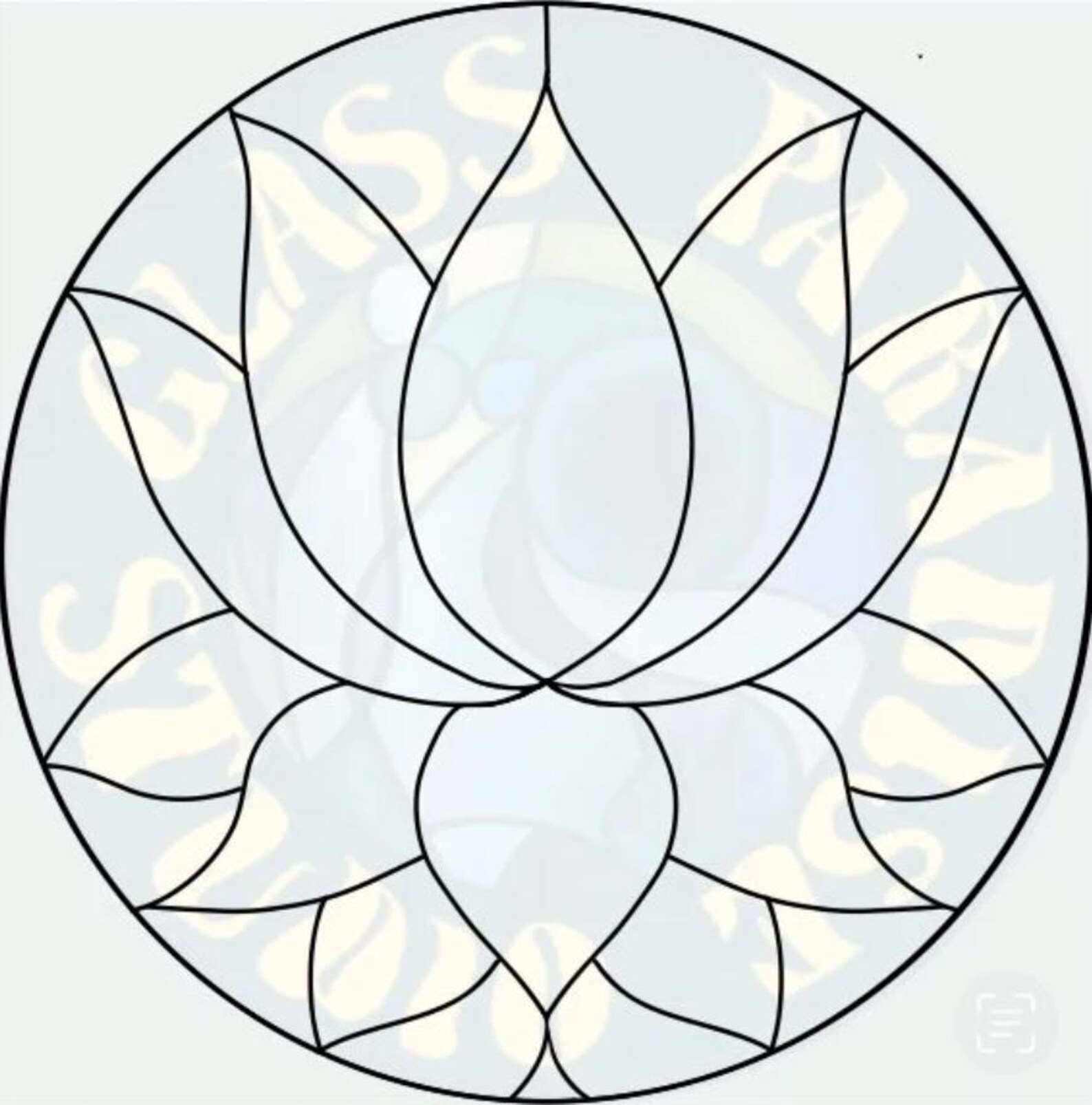Lotus Stained Glass Pattern PDF Digital File - Etsy