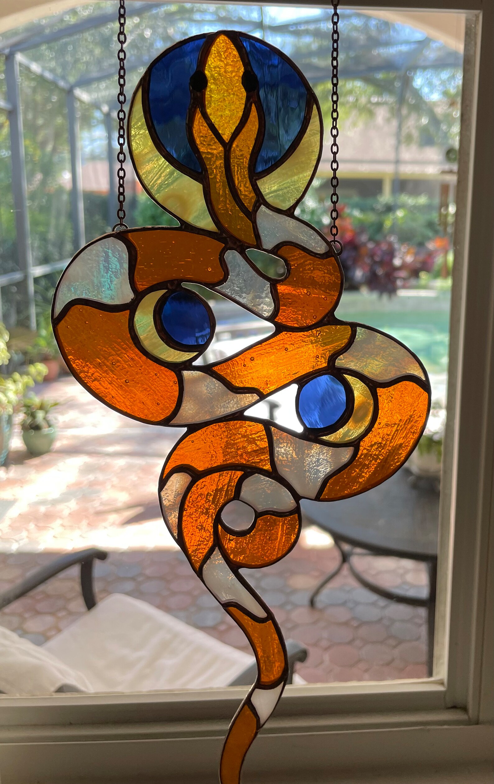 Lunar Snake Stained Glass Pattern Digital File PDF & PNG - Etsy