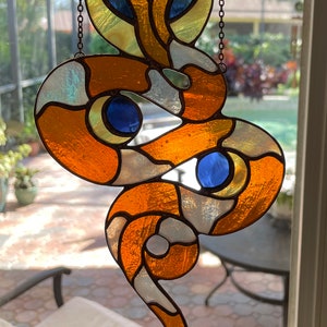 Lunar Snake Stained Glass Pattern Digital File PDF & PNG - Etsy