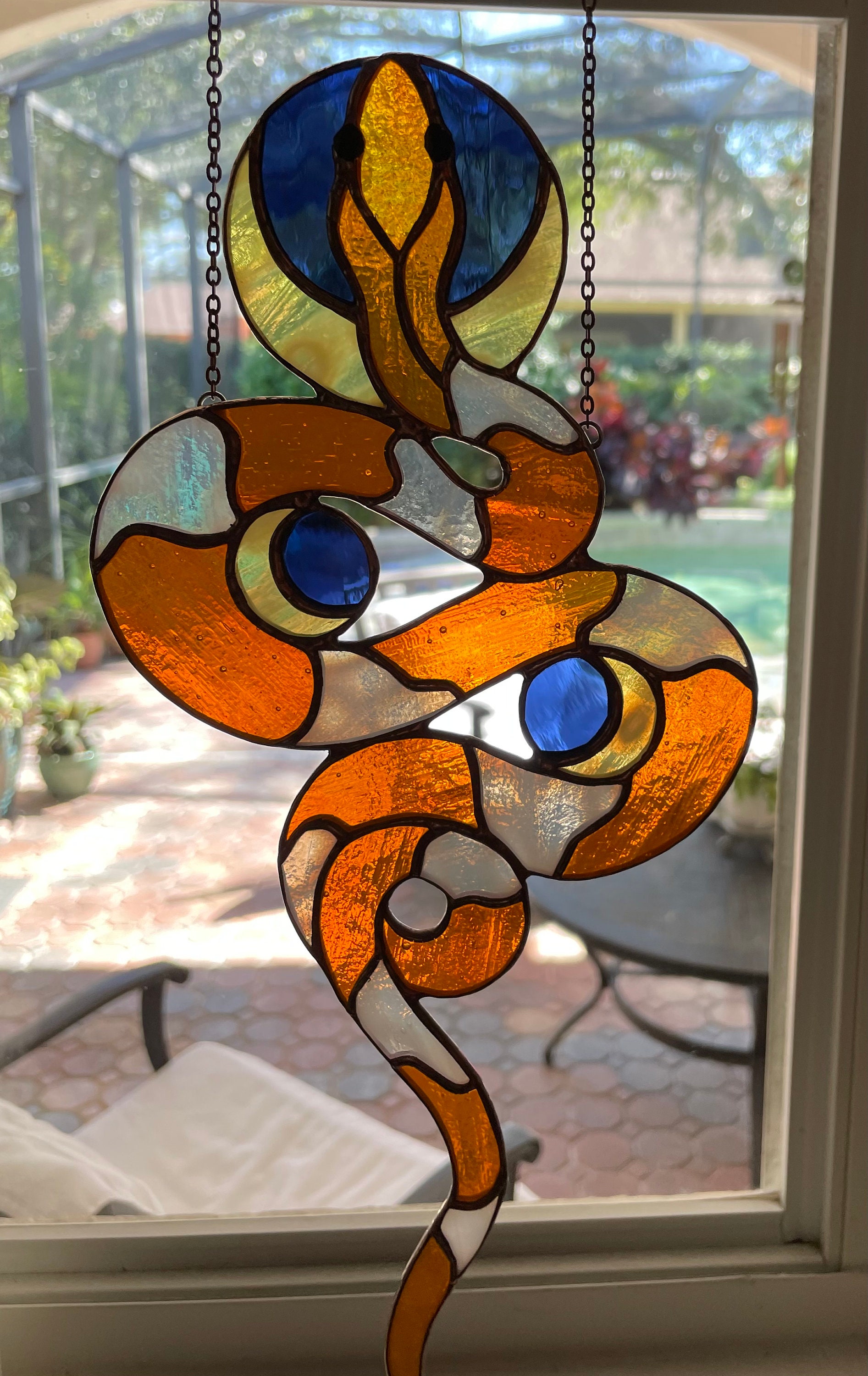 Lunar Snake Stained Glass Pattern Digital File PDF & PNG - Etsy UK