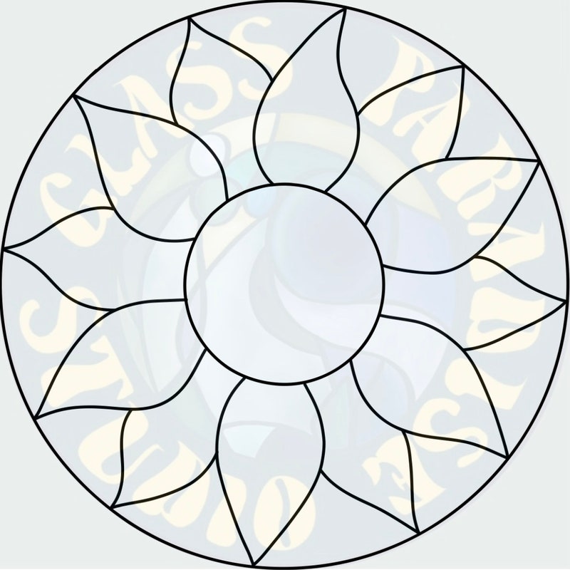 Sunflower Stained Glass Pattern - Etsy