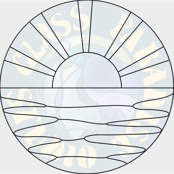 Sunset Stained Glass Pattern PDF Digital File Etsy sunset-stained-glass-pattern-pdf-digital-file-etsy