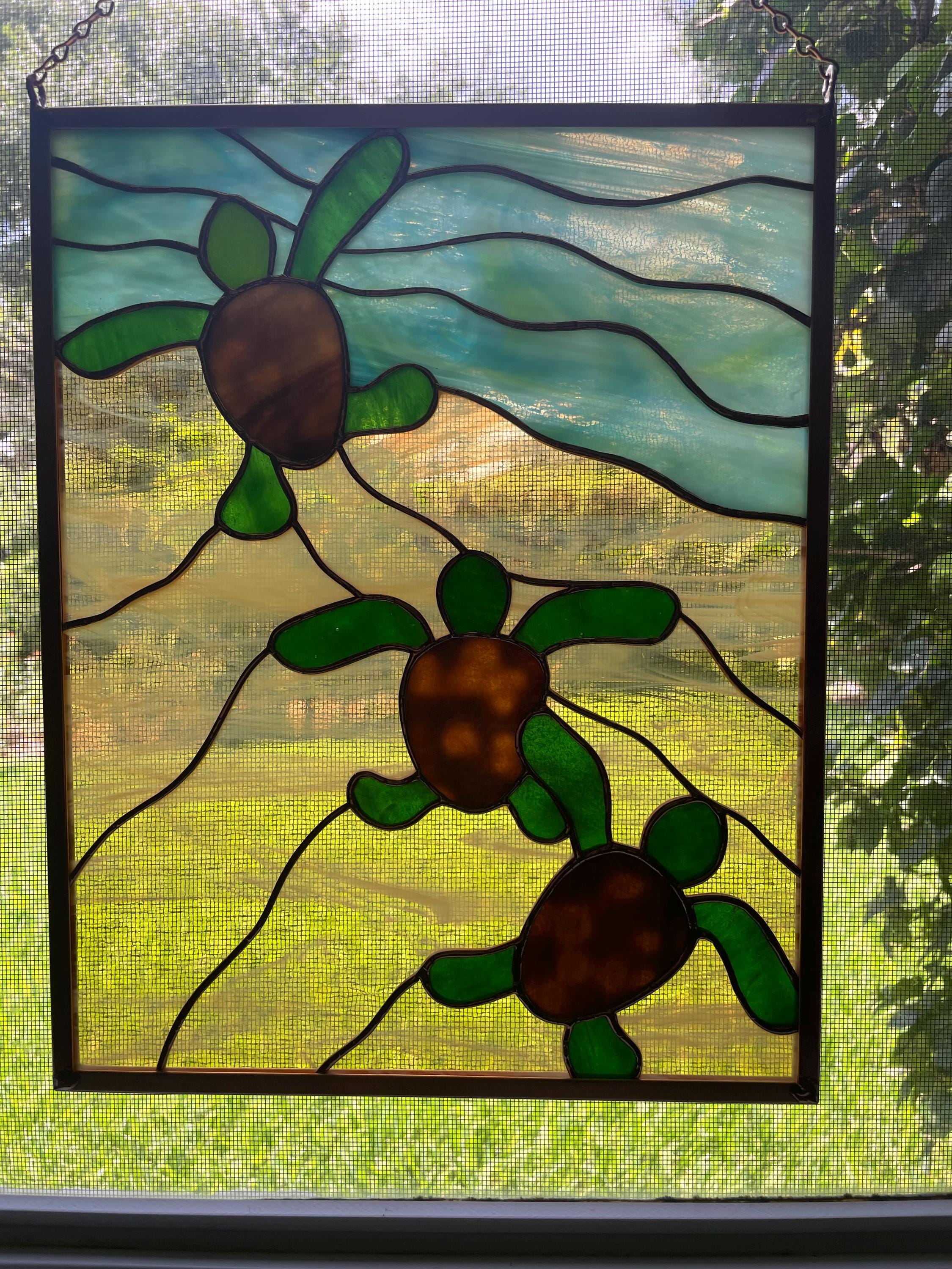 Baby Sea Turtle Stained Glass Pattern PDF Digital File - Etsy