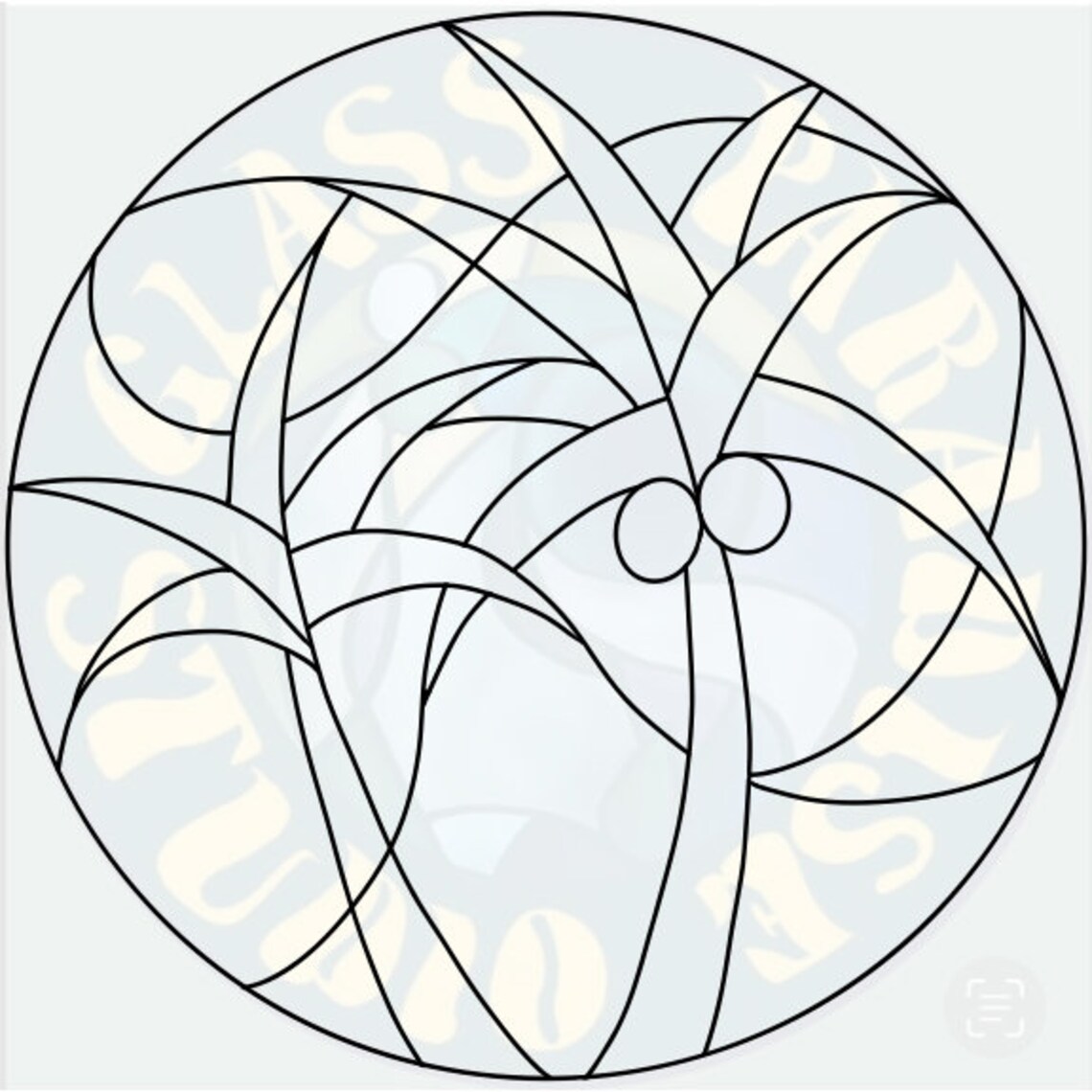 Palm Trees Stained Glass Pattern PDF Digital File - Etsy