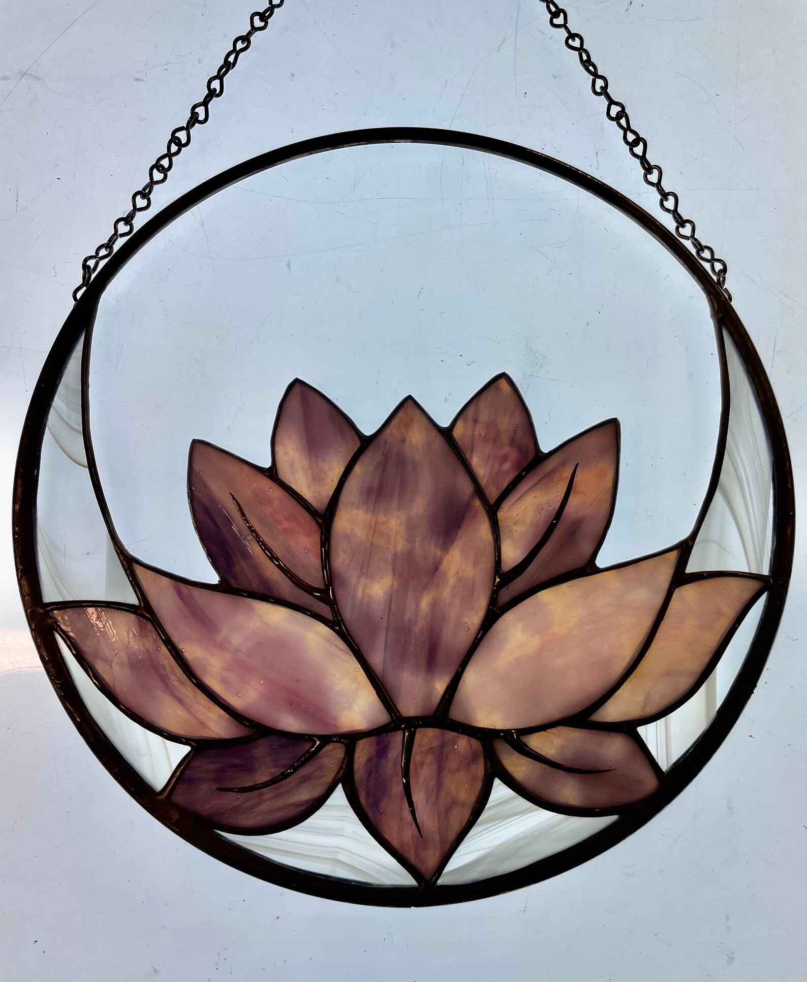 8 Lotus Stained glass Sun Catcher | Etsy