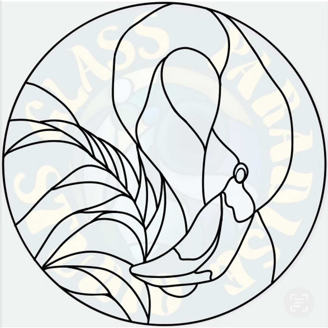 Flamingo Stained Glass Pattern PDF/PNG Digital File - Etsy