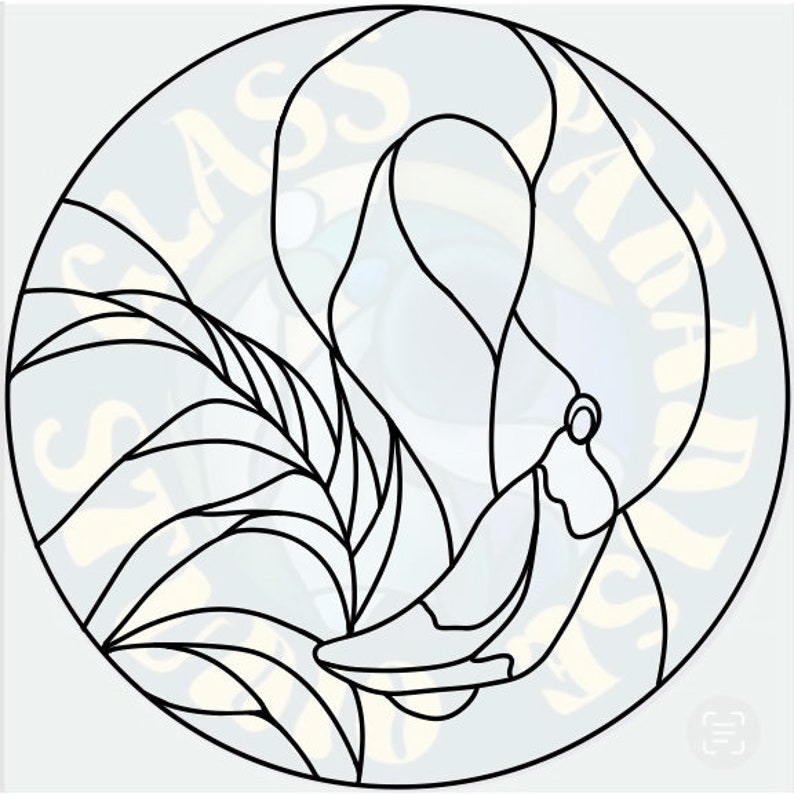 Flamingo Stained Glass Pattern PDF/PNG Digital File - Etsy