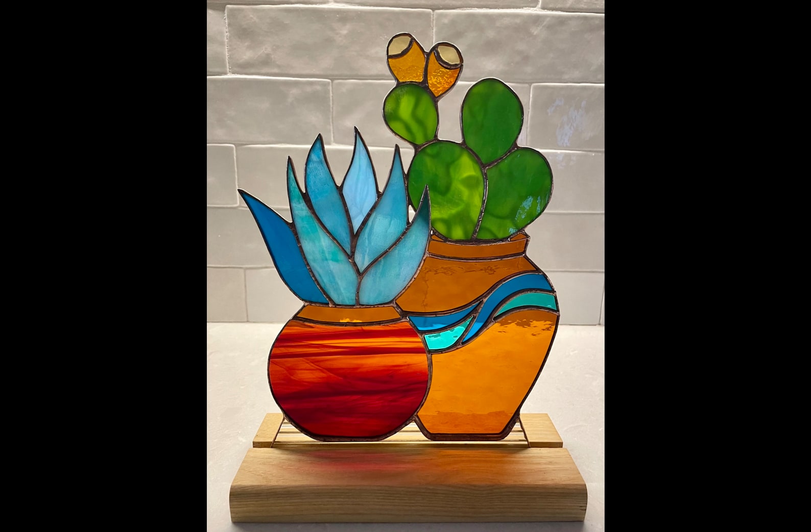 2 Pack - Cacti in Clay Pots Stained Glass Patterns PDF Digital File - Etsy