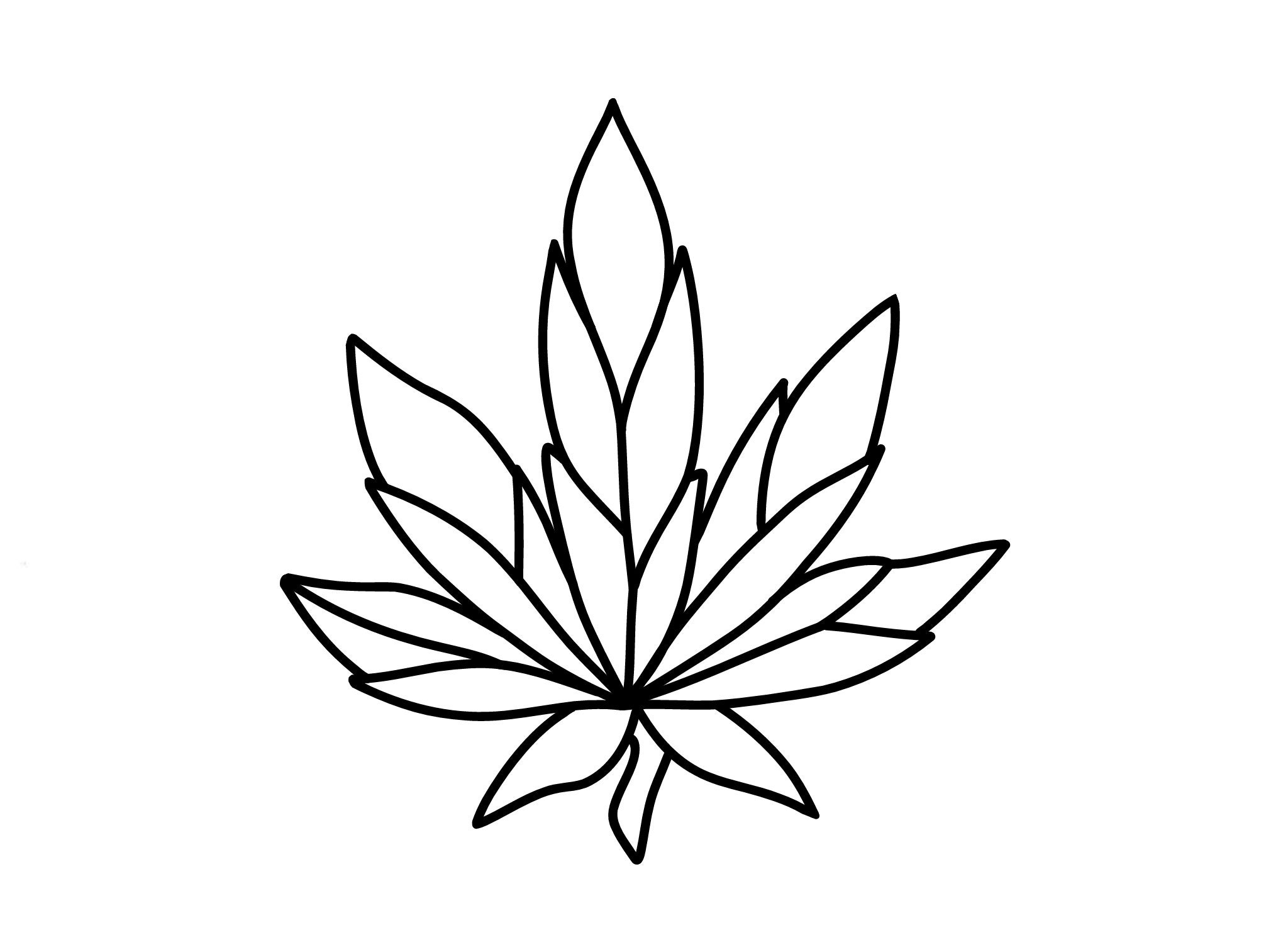 Marijuana Leaf Stained Glass Pattern PDF Digital File | Etsy