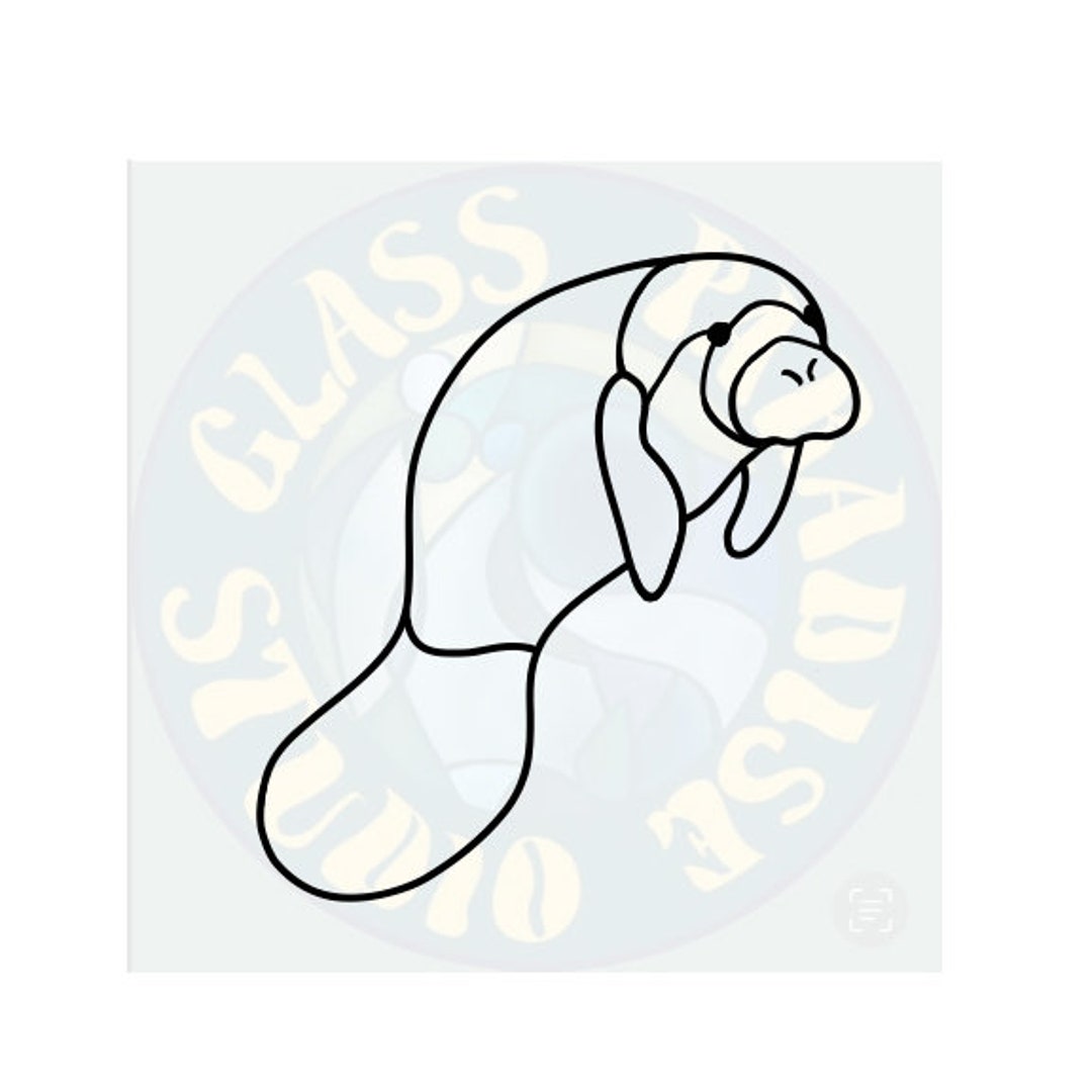 Manatee Pattern Stained Glass Digital File - Etsy