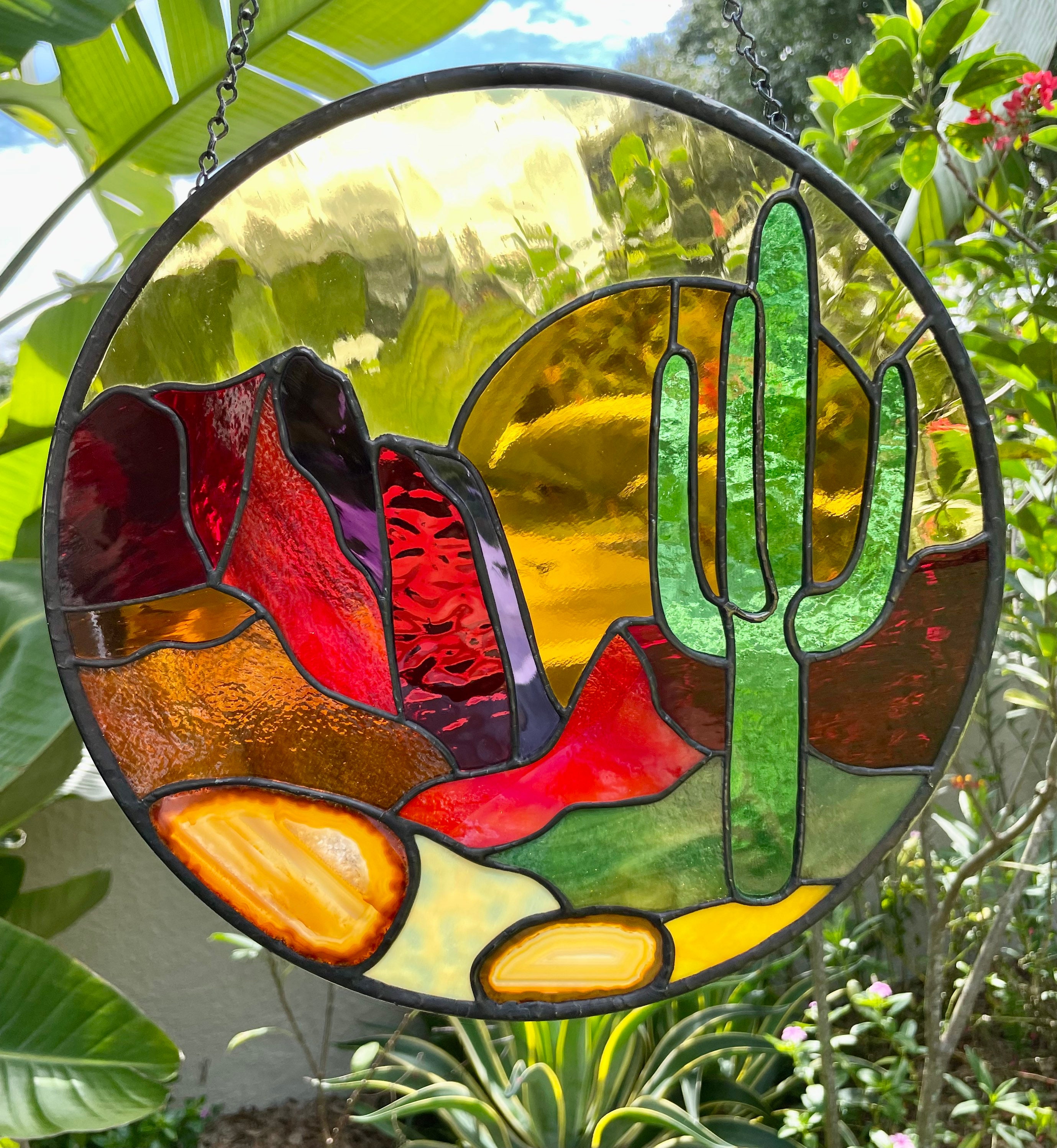 Cactus Themed Patterns 3 Pack Stained Glass Pattern PDF - Etsy