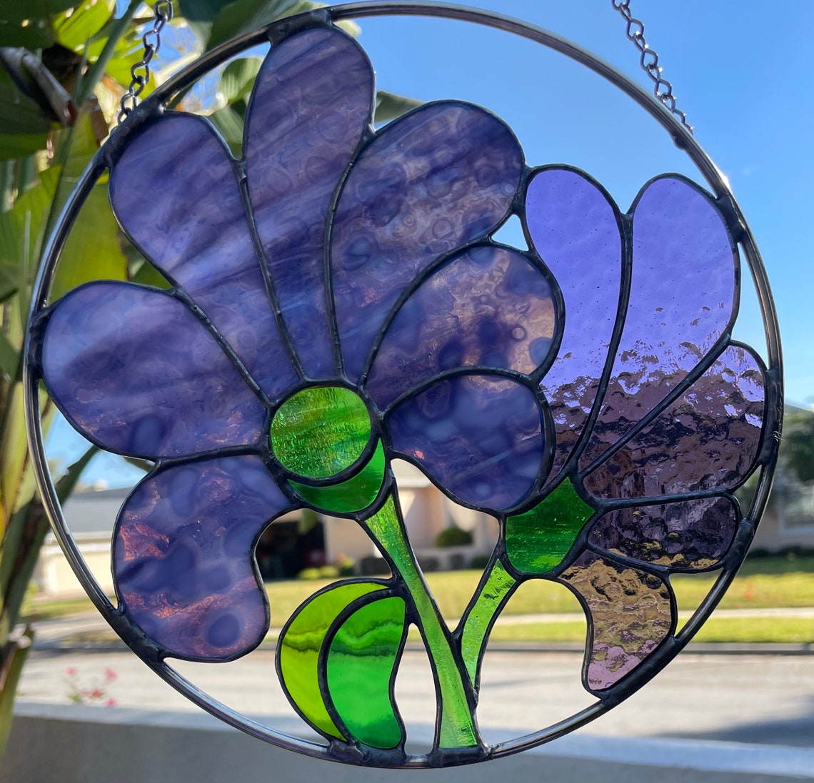 Flower Stained Glass Pattern PDF Digital File - Etsy