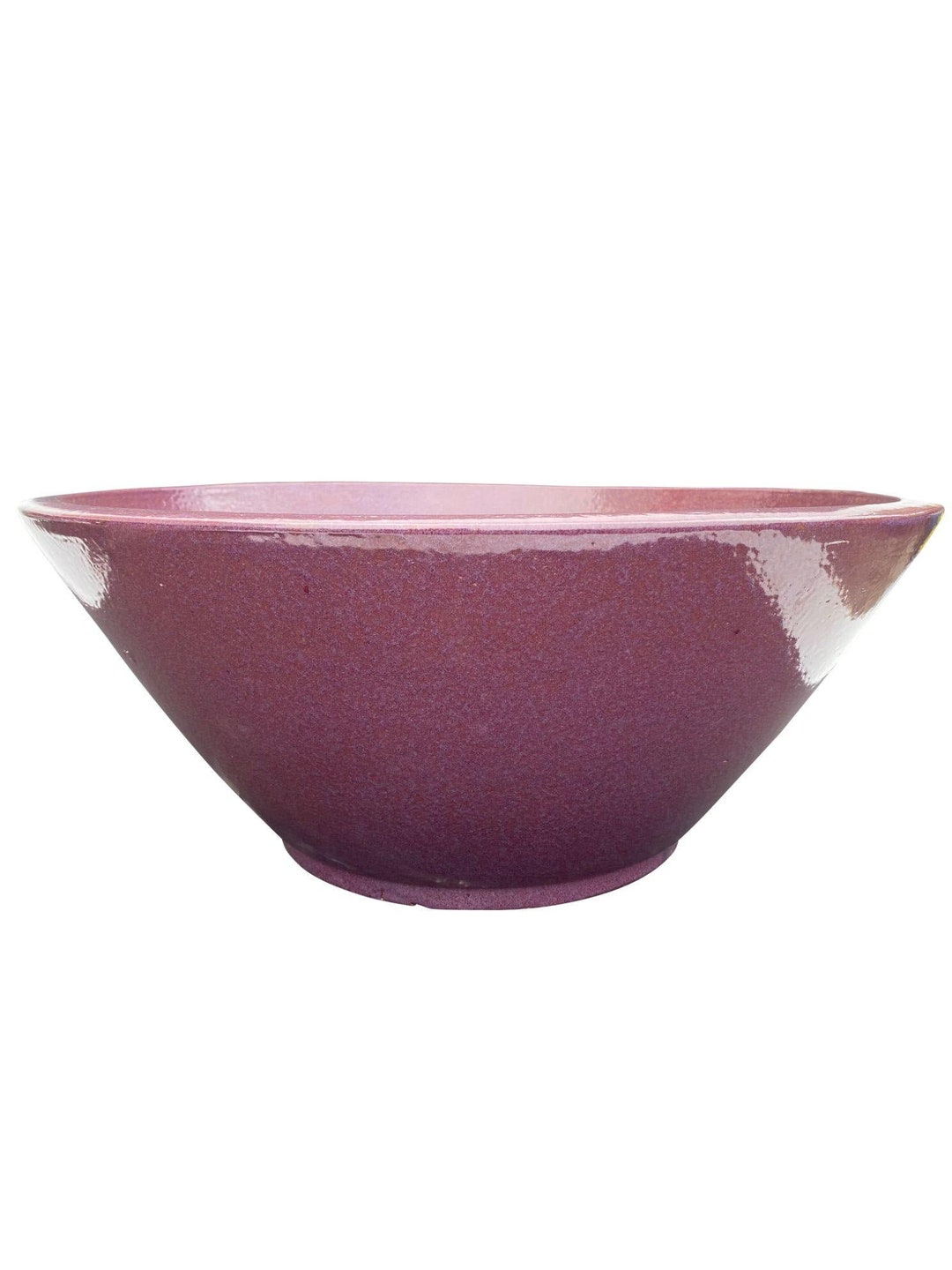 Ceramic Low-profile Planter Bowl Purple Perfect for Succulents, Herbs ...