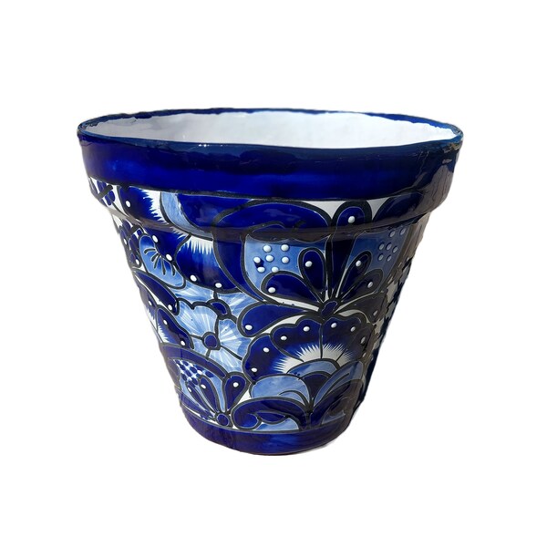 Blue Flower Pot - Etsy