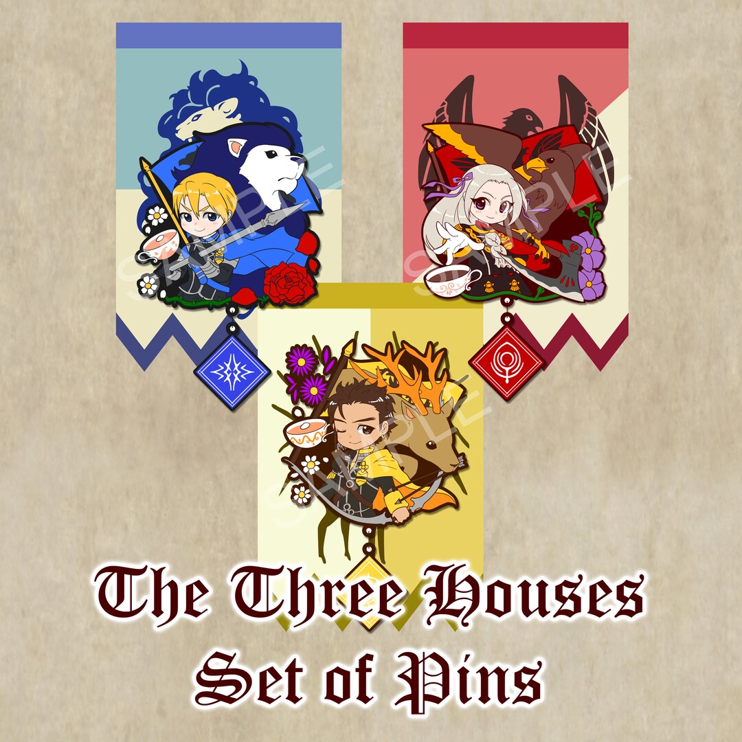 SET OF 3 Fire Emblem: Three Houses Inspired Enamel Pins [grade A] - Etsy