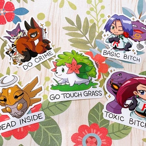 Aggressive Pokémon Stickers 5.0 SET - Etsy