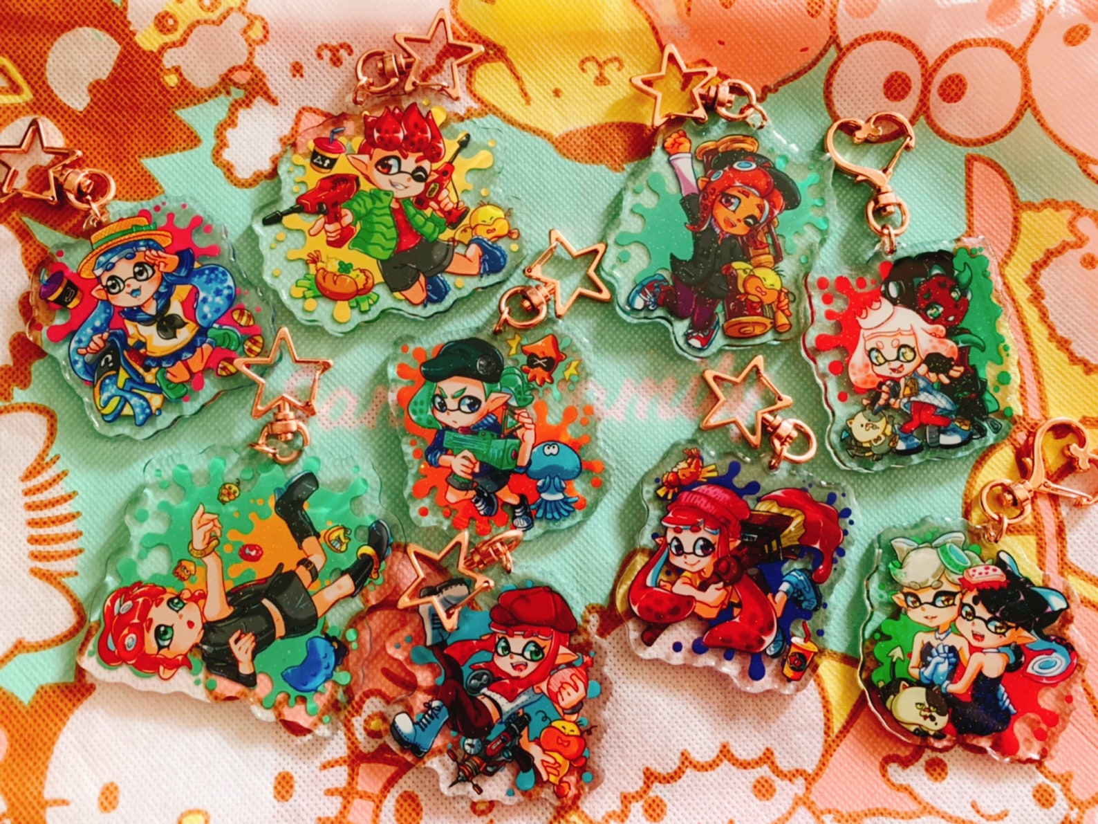 Splatoon Inspired Acrylic Keychains - Etsy