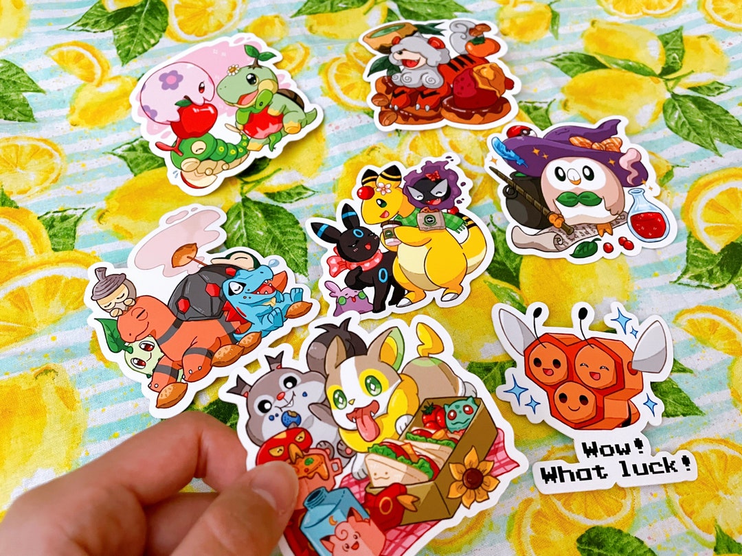 Fall Foods Pokémon Stickers SET - Etsy
