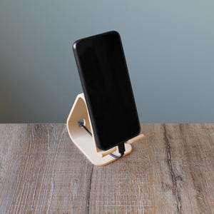 Phone Holder, Phone Dock Made From Wood Eco Material, Minimalist ...