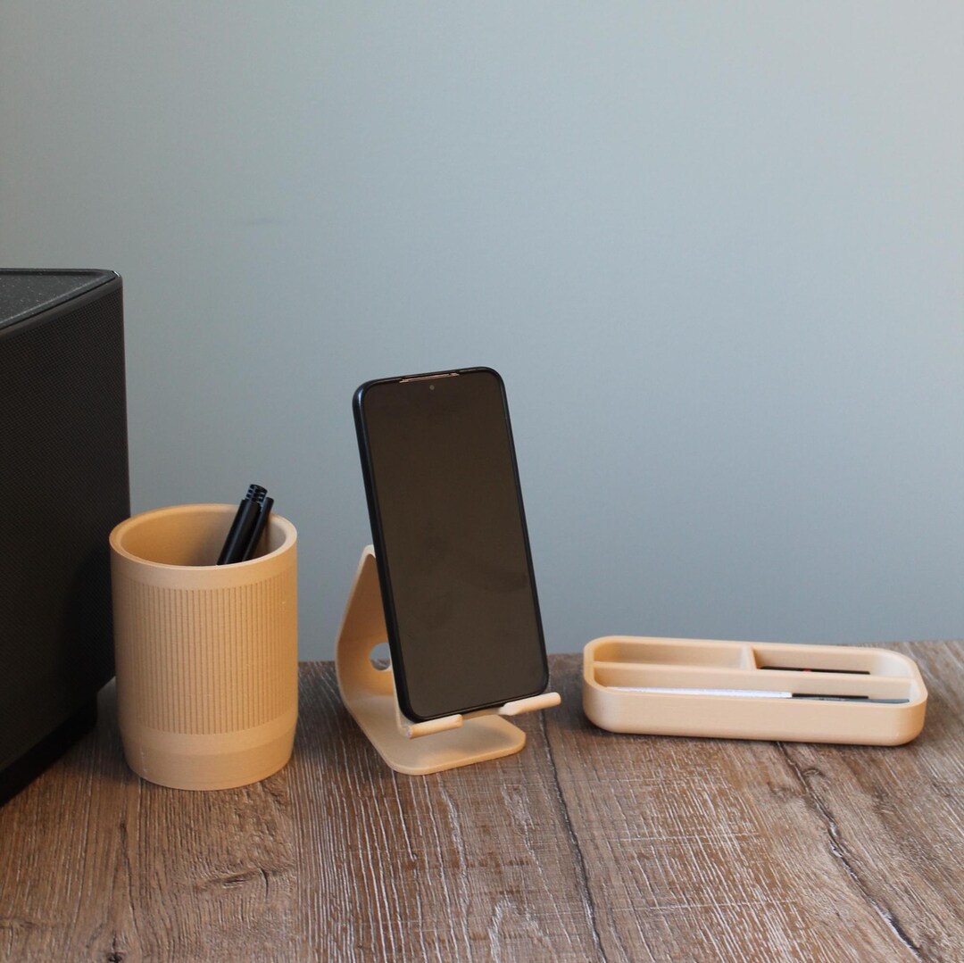 Phone Holder, Phone Dock Made From Wood Eco Material, Minimalist ...