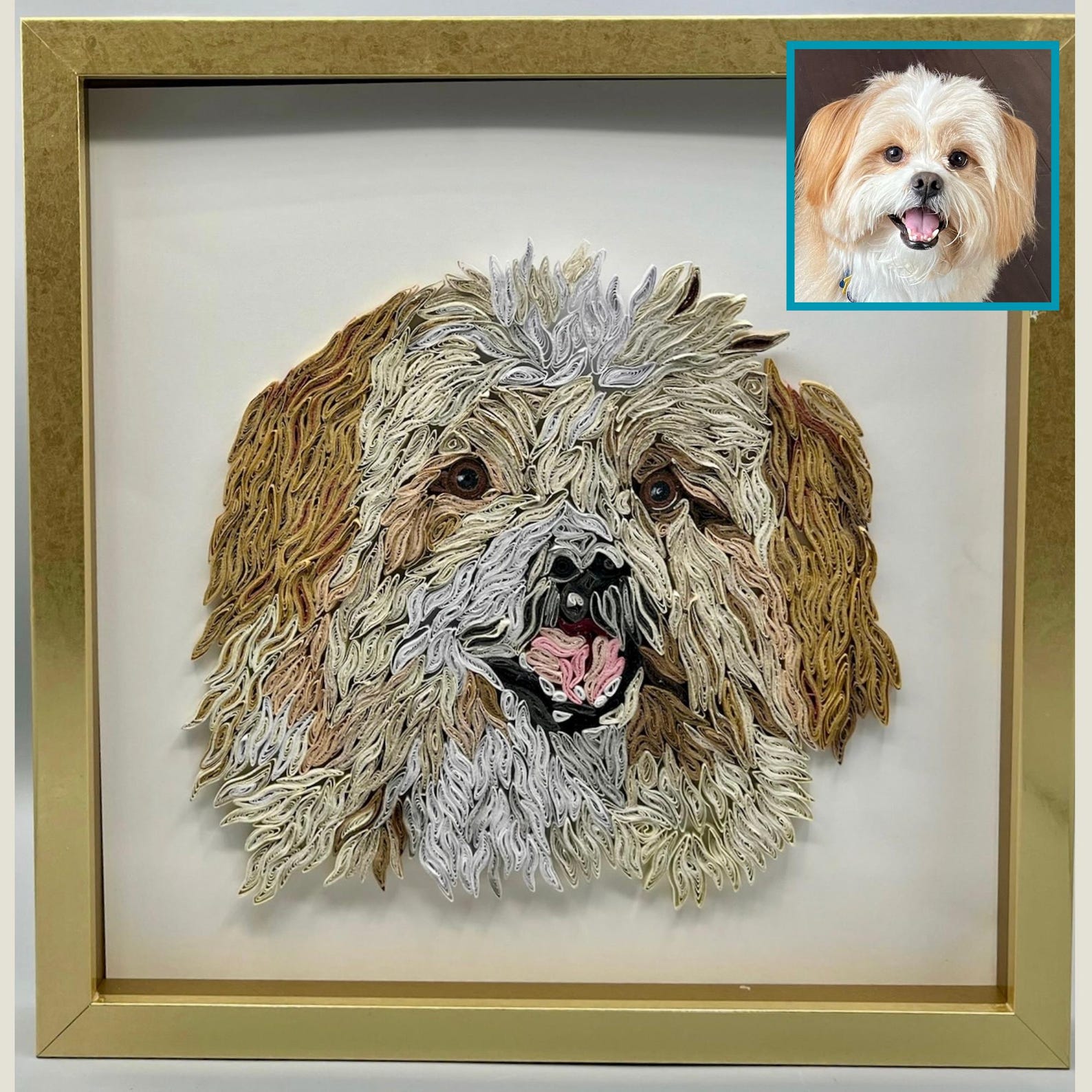 Custom Paper-quilled Pet Portrait | Handmade Art, Gift for Pet Lovers ...