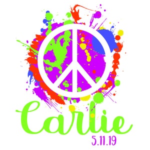 Peace Sign Splatter | Etsy