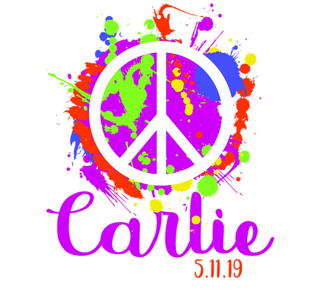 Peace Sign Splatter - Etsy