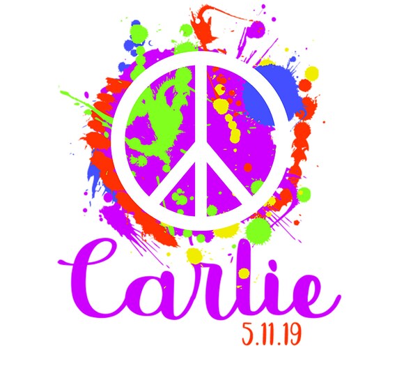 Peace Sign Splatter | Etsy