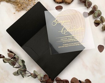 Clear Wedding Invitation - Etsy