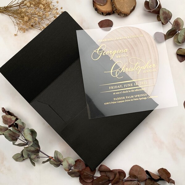 Transparent Wedding Invitation - Etsy