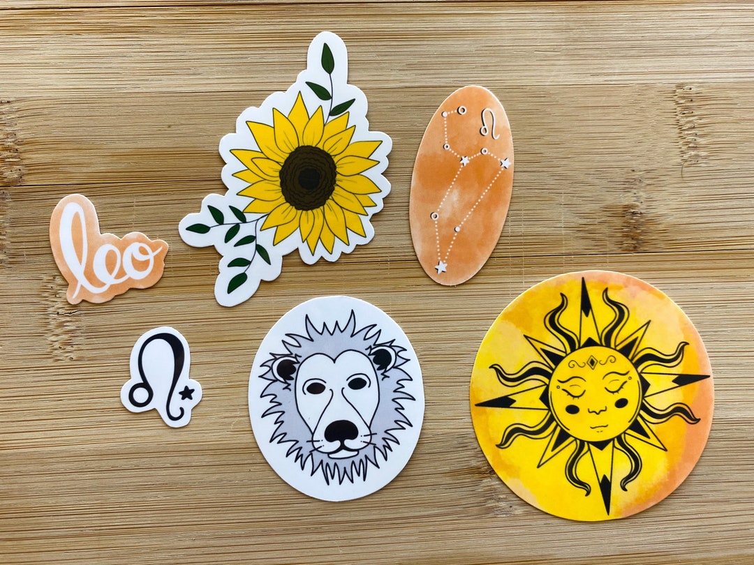 Leo Sticker Pack Leo Star Sign Zodiac Stickers Astrology Etsy Leo Sticker Pack Leo Star Sign Zodiac Stickers Astrology Etsy