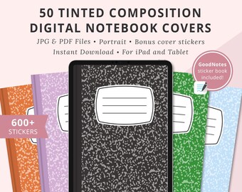 Composition Notebook Covers, Composition Book Covers, Digital ...