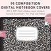 Composition Notebook Covers, Composition Book Covers, Digital ...