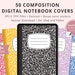 Composition Notebook Covers Composition Book Covers Digital - Etsy