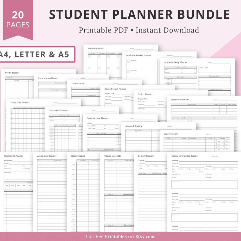 Student Printables - Etsy