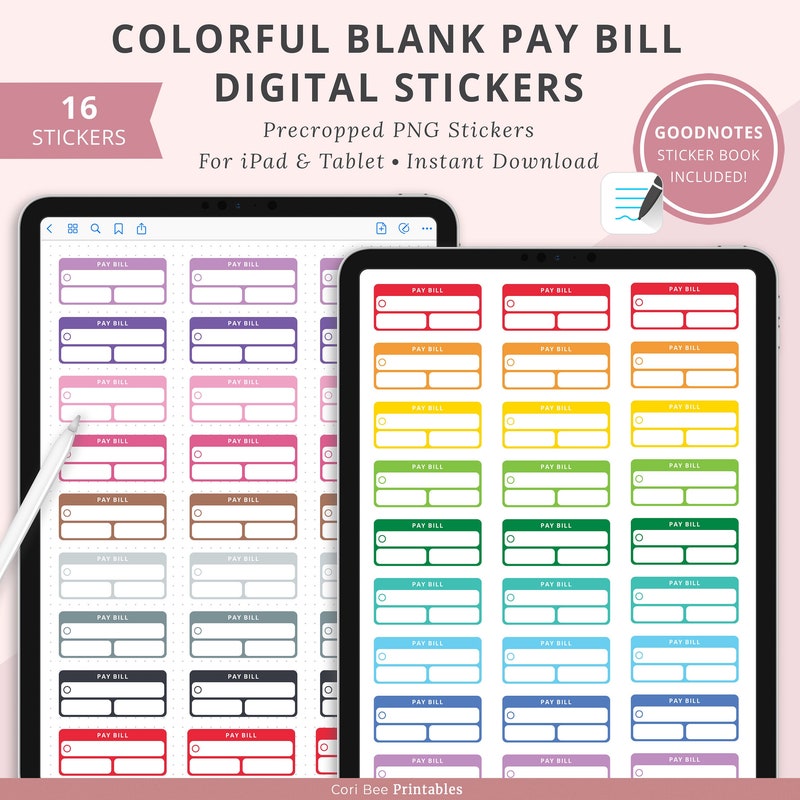 Bill Pay Stickers - Etsy