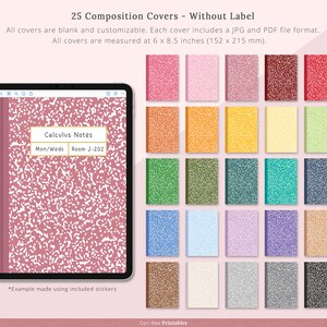 Composition Notebook Covers, Composition Book Covers, Digital ...