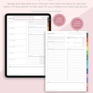 Undated Portrait Digital Planner, Goodnotes Planner, Digital iPad ...