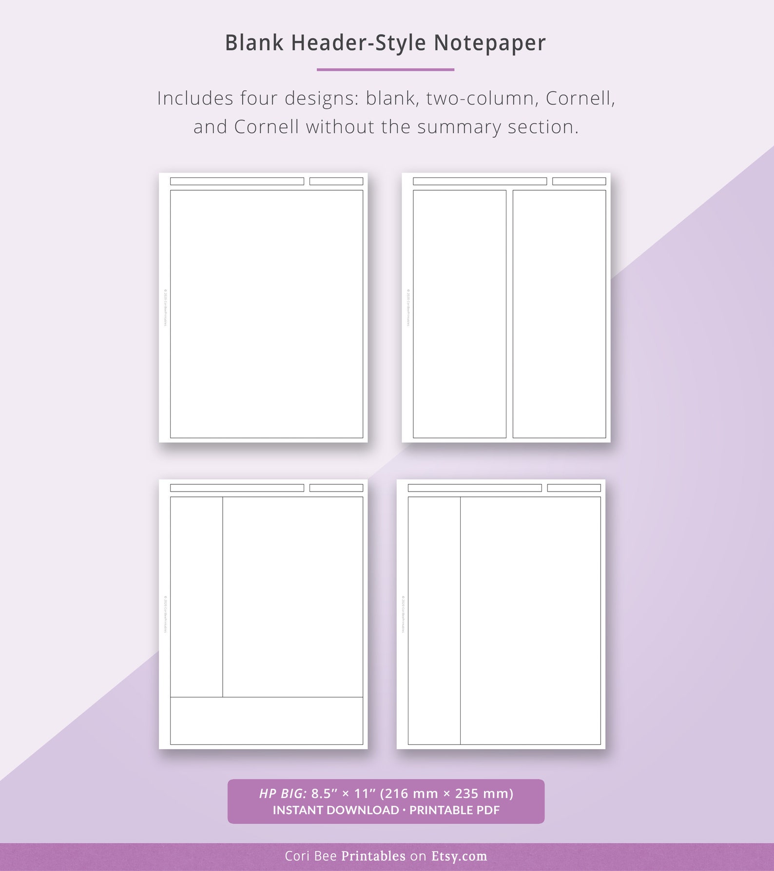 Big Happy Planner Template, Printable Happy Planner Insert, Header ...