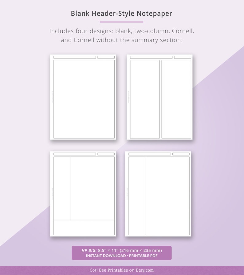 Big Happy Planner Template, Printable Happy Planner Insert, Header ...