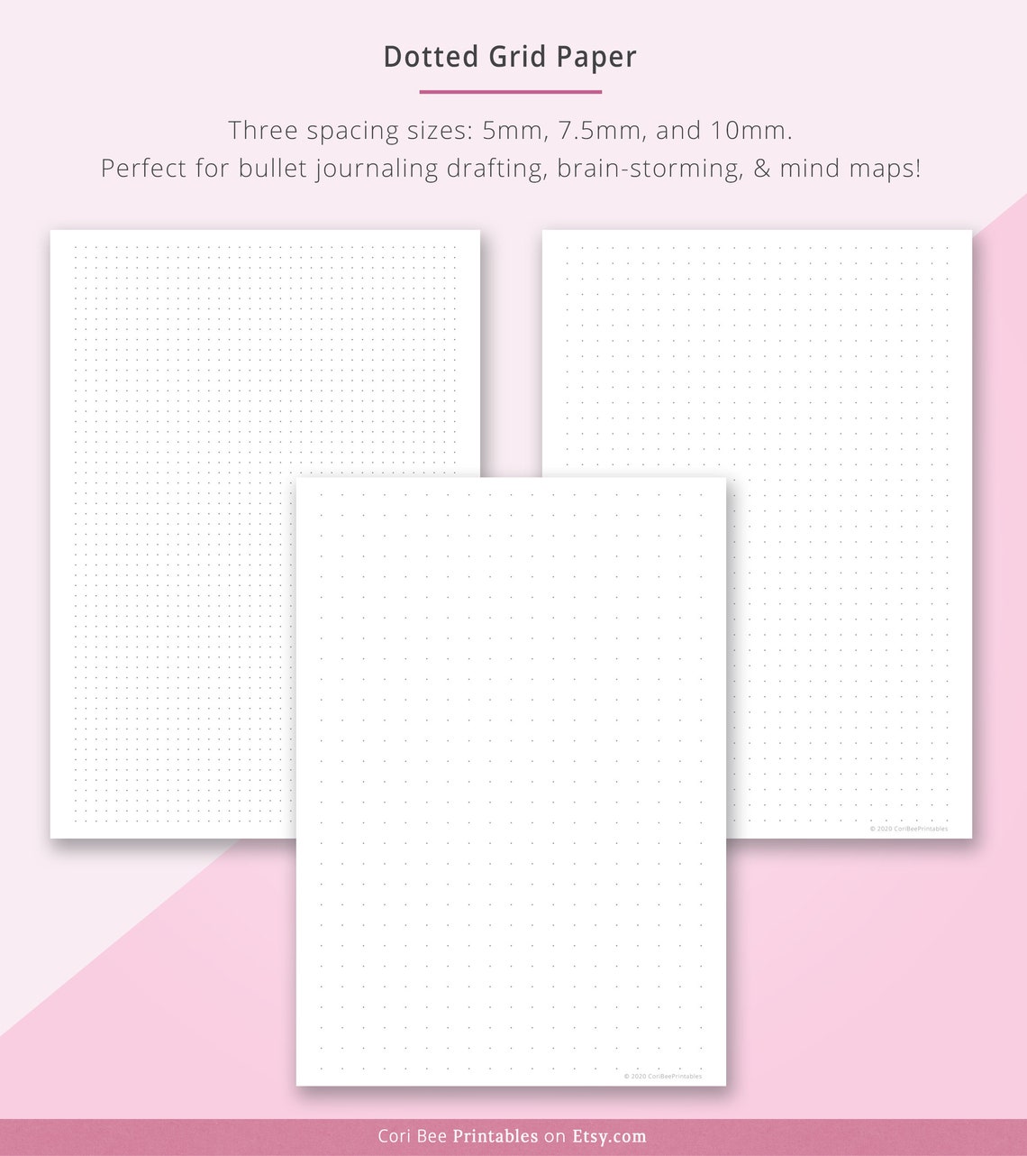 Dotted Grid Paper Template Lined Paper Graph Paper Dot - Etsy