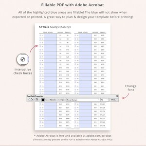 Editable Savings Challenge Bundle, Fillable Money Savings Tracker ...