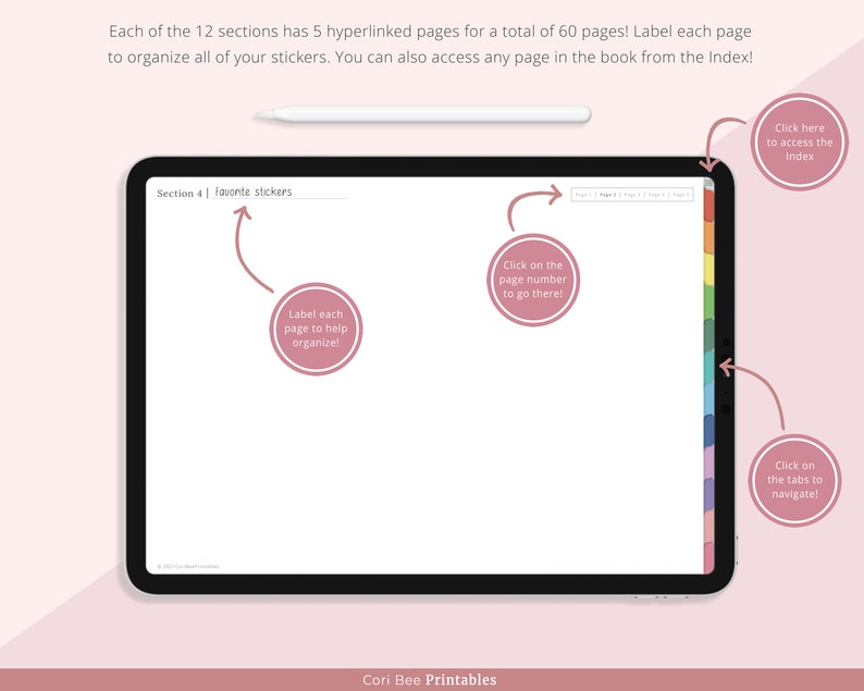 Blank Digital Sticker Book, Goodnotes Digital Planner Stickers, Blank ...
