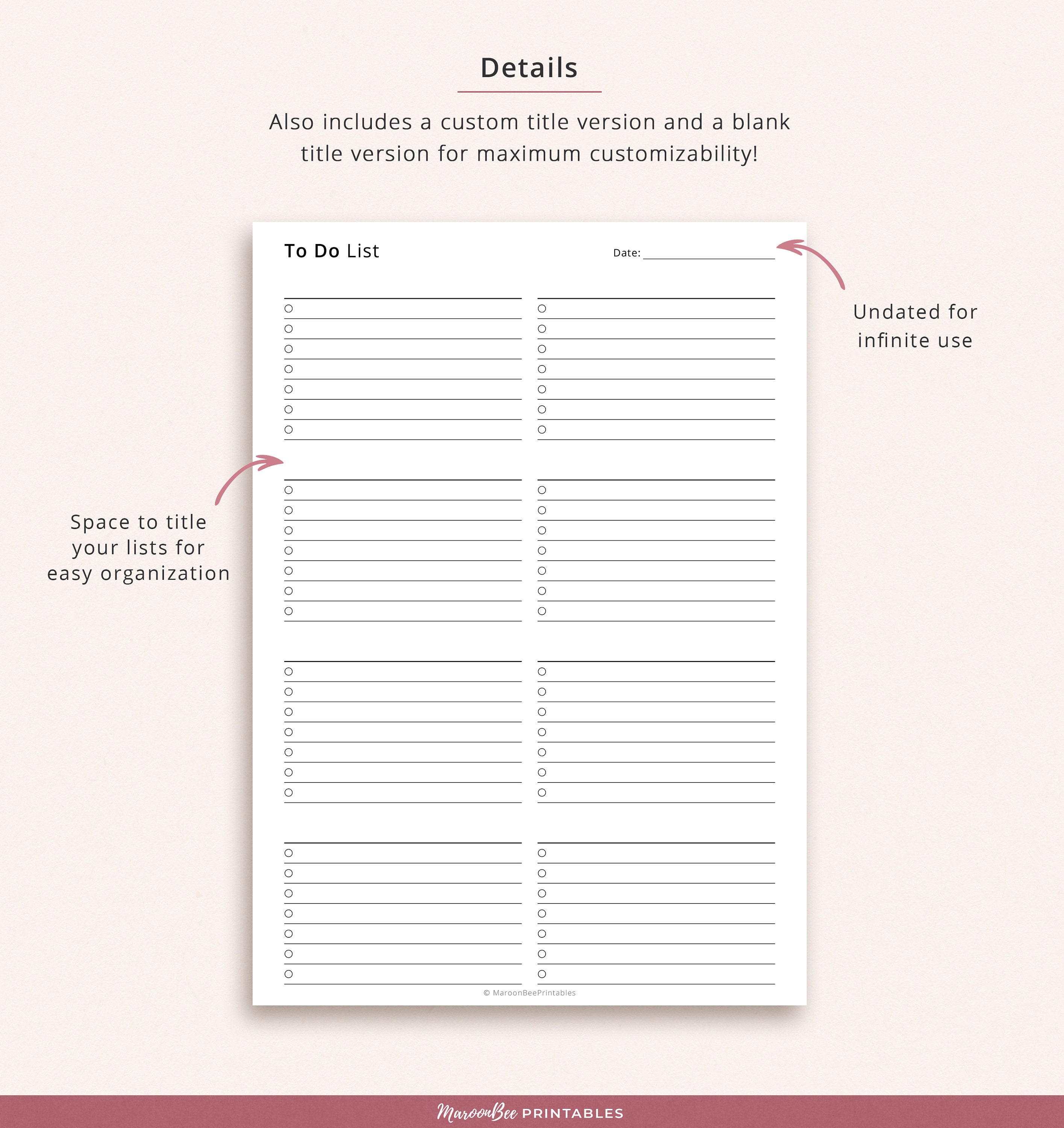 Editable to Do List Printable Planner Fillable to Do List - Etsy Canada