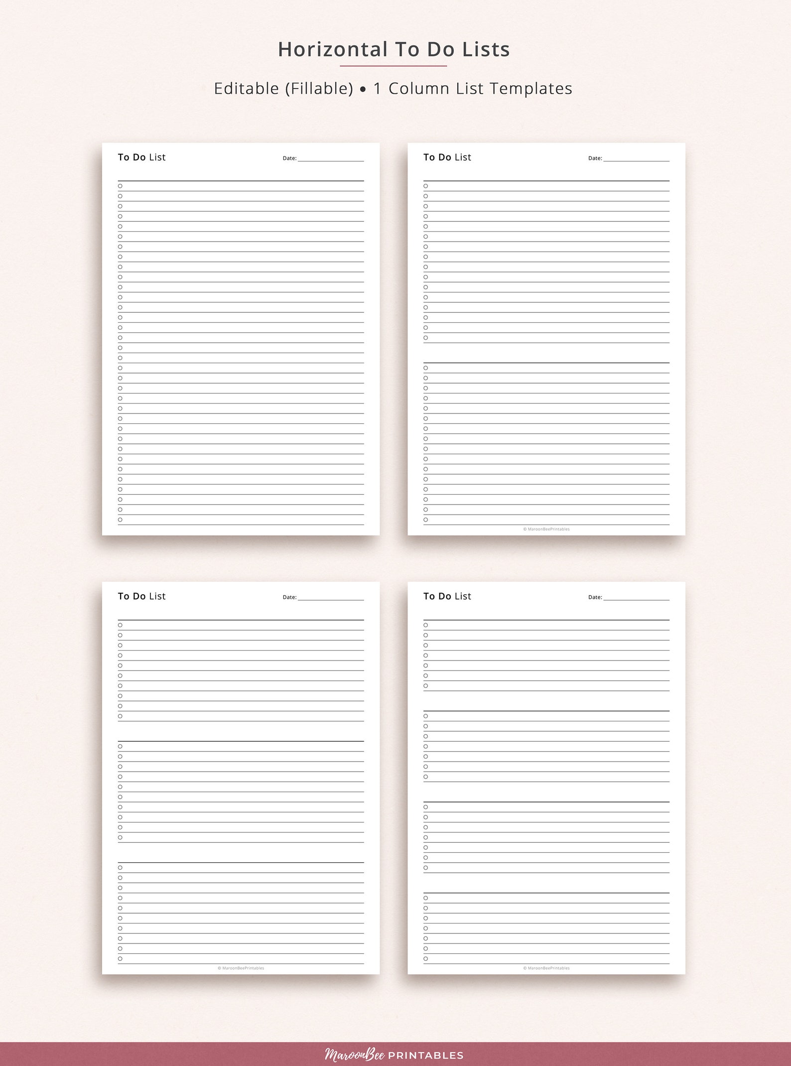 Editable to Do List Bundle Fillable to Do List Pack - Etsy