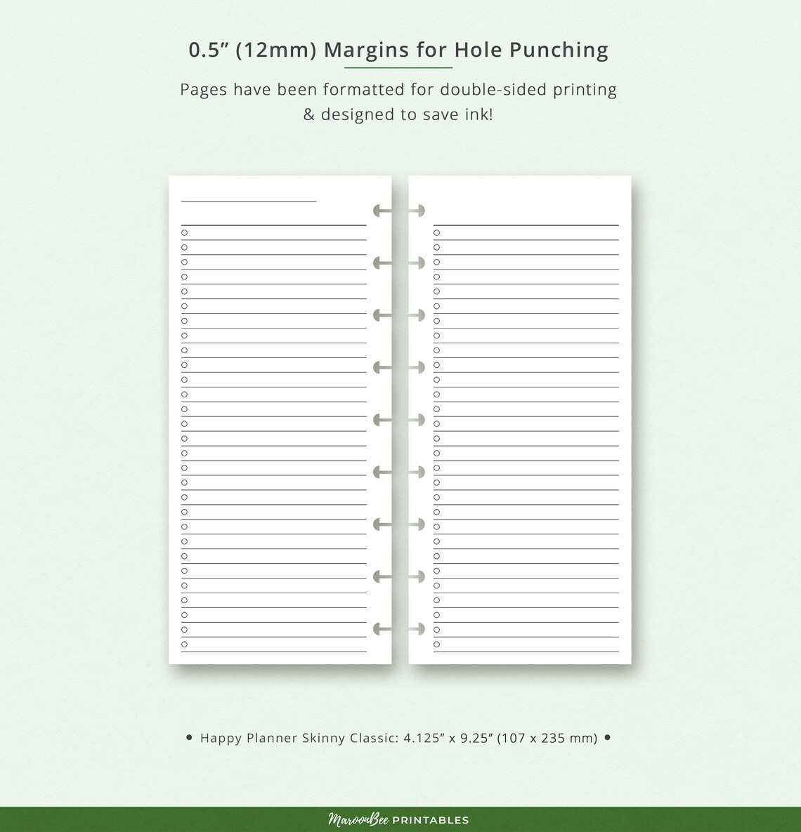 Editable to Do List Happy Planner Skinny Classic Insert - Etsy