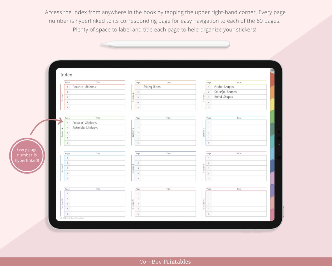 Blank Digital Sticker Book, Goodnotes Digital Planner Stickers, Blank ...