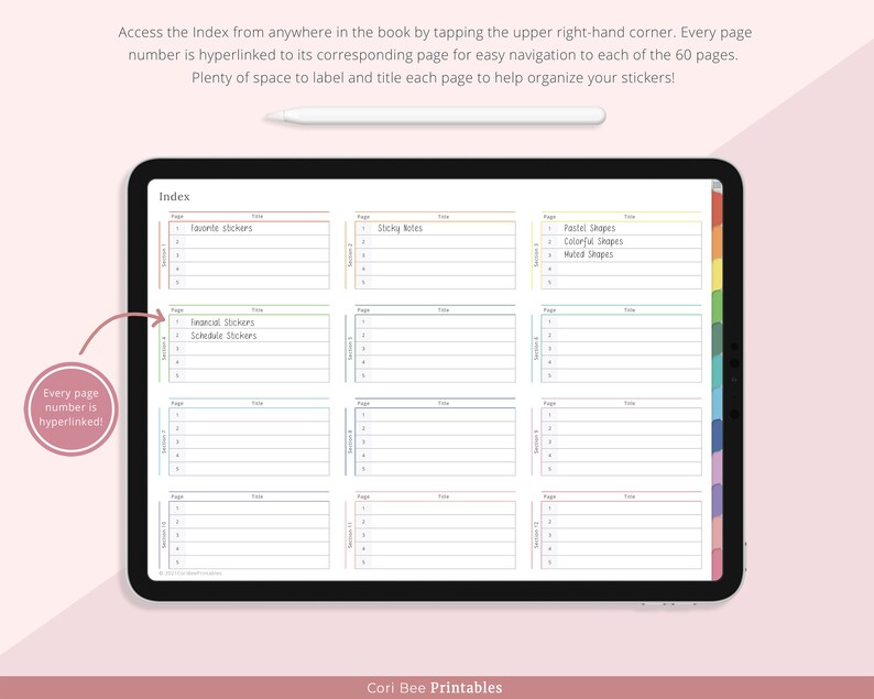 Blank Digital Sticker Book, Goodnotes Digital Planner Stickers, Blank ...