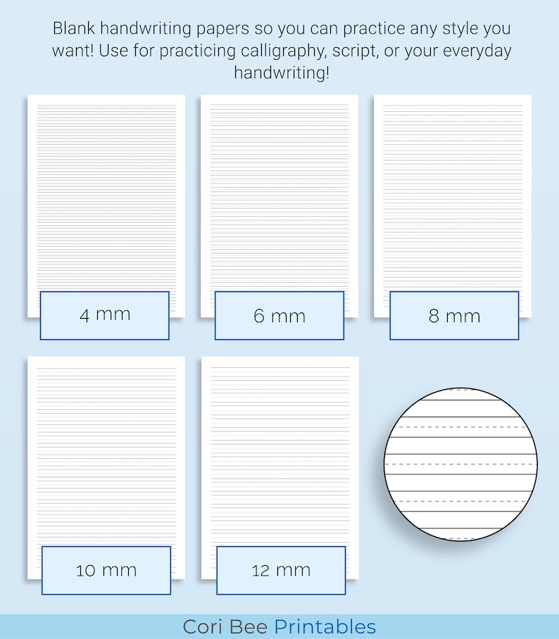 Blank Handwriting Paper Printable Pack Printable PDF Etsy blank-handwriting-paper-printable-pack-printable-pdf-etsy